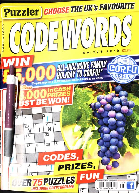 Puzzler Codewords Magazine Subscription | Buy at Newsstand.co.uk | Codeword