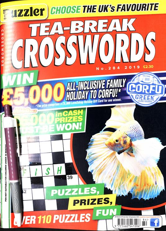 Puzzler Tea Break Crosswords Magazine Subscription | Buy at Newsstand ...