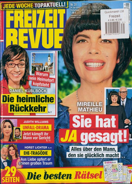 Freizeit Revue Magazine Subscription | Buy at Newsstand.co.uk | German