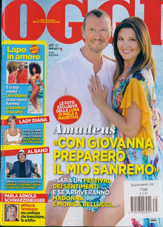 Oggi Magazine Subscription | Buy at Newsstand.co.uk | Italian
