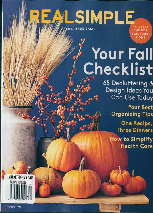 Real Simple Magazine Subscription | Buy at Newsstand.co.uk | Cooking & Food