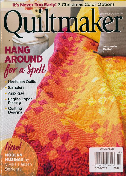 Quiltmaker Magazine Subscription | Buy at Newsstand.co.uk | Quilting