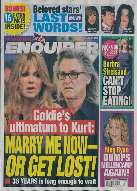 National Enquirer Magazine Subscription | Buy at Newsstand.co.uk | Intl ...