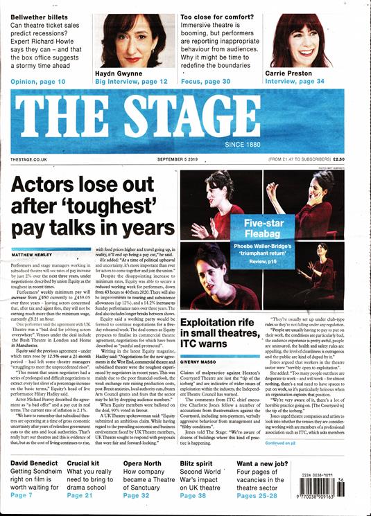 Stage Magazine Subscription | Buy at Newsstand.co.uk | Theatre & Dance