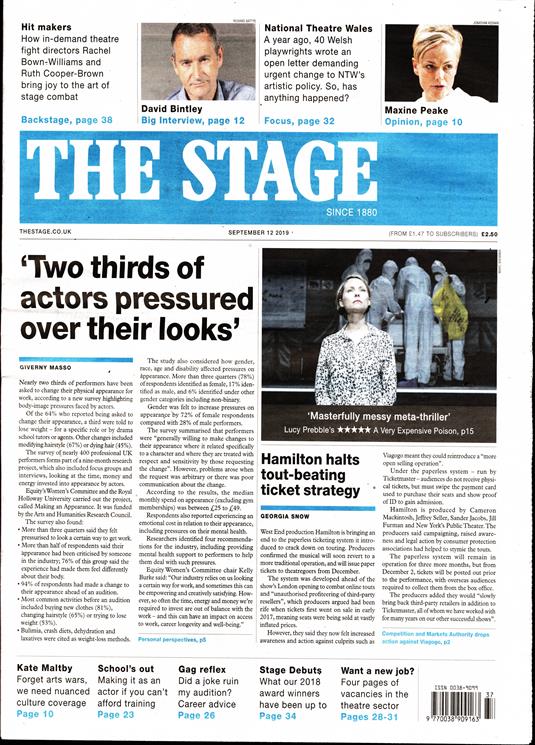 Stage Magazine Subscription | Buy at Newsstand.co.uk | Theatre & Dance