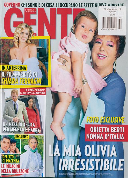 Gente Magazine Subscription | Buy at Newsstand.co.uk | Italian