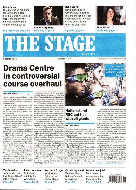 Stage Magazine Subscription | Buy at Newsstand.co.uk | Theatre & Dance