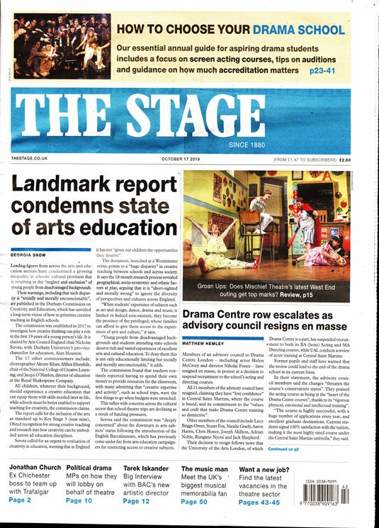 Stage Magazine Subscription | Buy at Newsstand.co.uk | Theatre & Dance