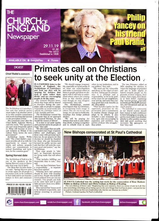 Church Of England Newsp Magazine Subscription | Buy at Newsstand.co.uk ...
