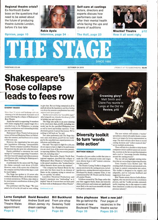 Stage Magazine Subscription | Buy at Newsstand.co.uk | Theatre & Dance