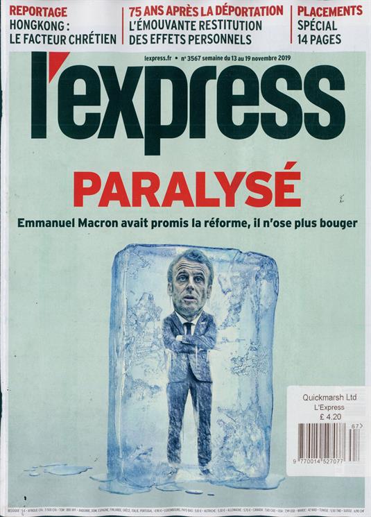 L Express Magazine Subscription | Buy at Newsstand.co.uk | French