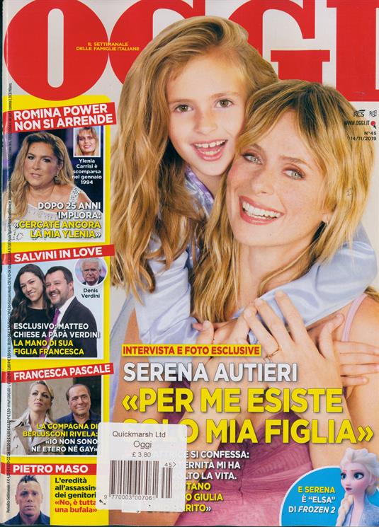 Oggi Magazine Subscription | Buy at Newsstand.co.uk | Italian