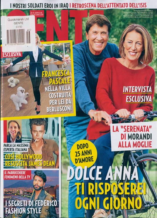 Gente Magazine Subscription | Buy at Newsstand.co.uk | Italian