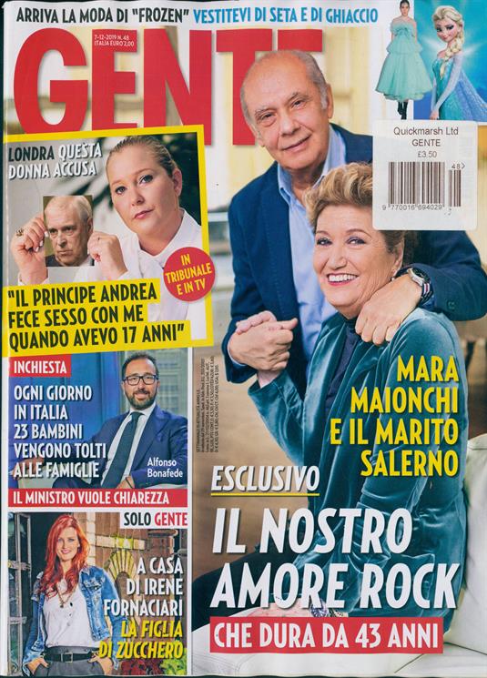 Gente Magazine Subscription | Buy at Newsstand.co.uk | Italian