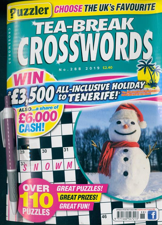 Puzzler Tea Break Crosswords Magazine Subscription | Buy at Newsstand ...