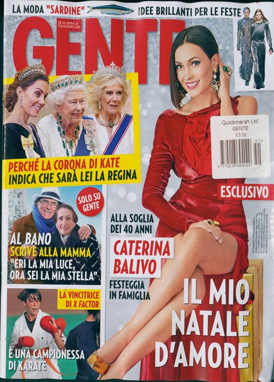 Gente Magazine Subscription | Buy at Newsstand.co.uk | Italian