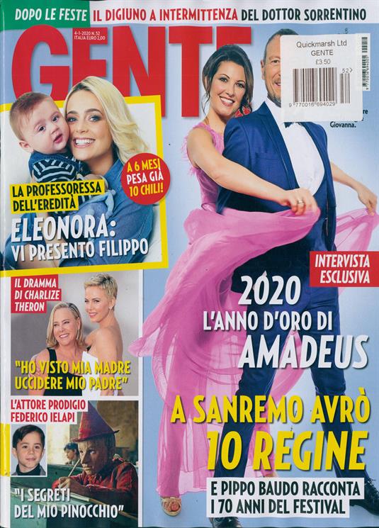 Gente Magazine Subscription | Buy at Newsstand.co.uk | Italian