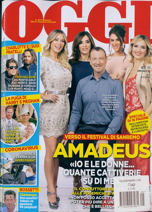 Oggi Magazine Subscription | Buy at Newsstand.co.uk | Italian