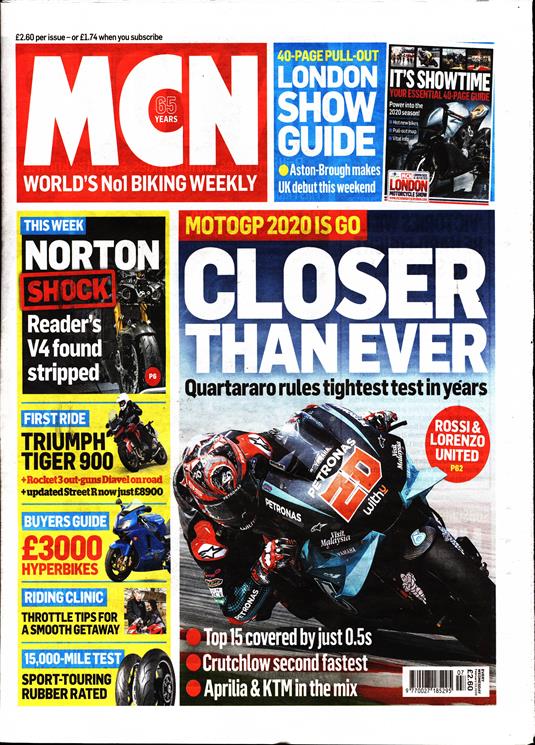 Motorcycle News Magazine Subscription | Buy at Newsstand.co.uk ...