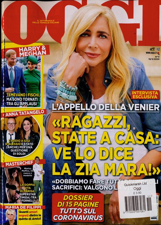 Oggi Magazine Subscription | Buy at Newsstand.co.uk | Italian