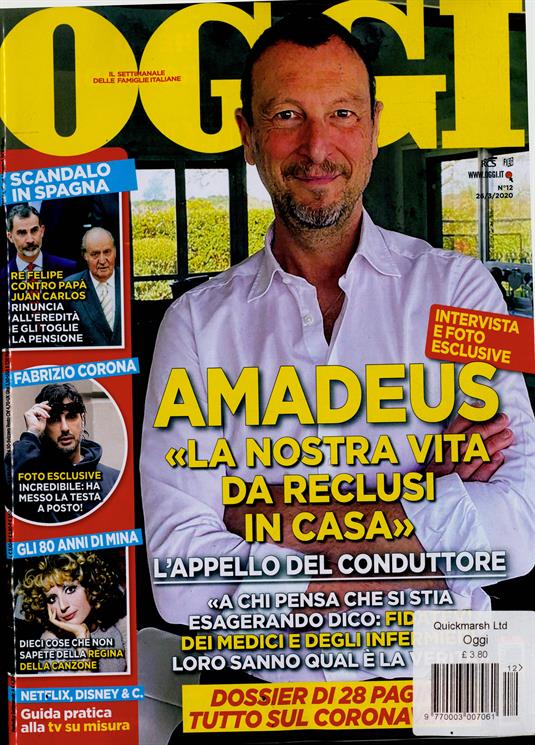 Oggi Magazine Subscription | Buy at Newsstand.co.uk | Italian