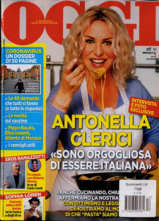Oggi Magazine Subscription | Buy at Newsstand.co.uk | Italian