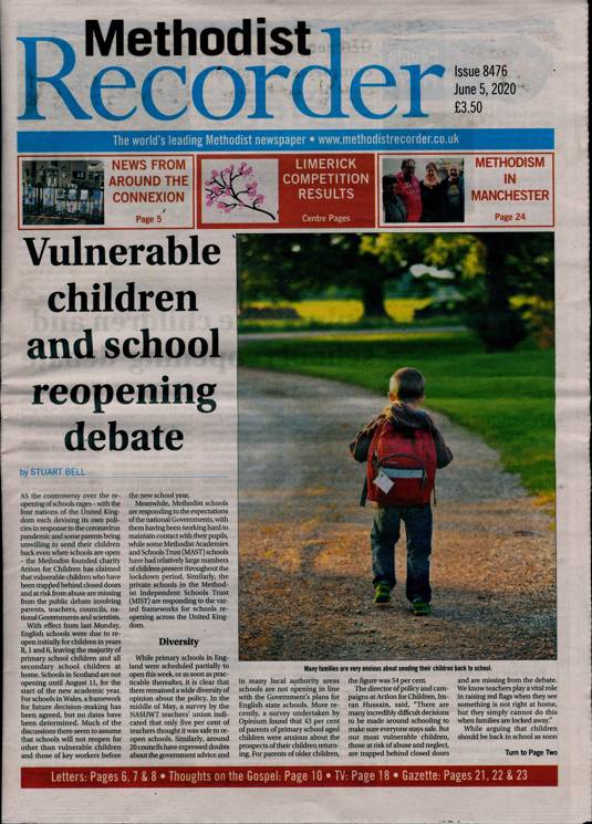 Methodist Recorder Magazine Subscription | Buy at Newsstand.co.uk ...
