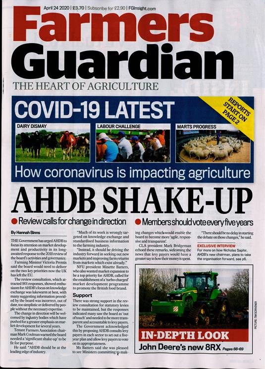 Farmers Guardian Magazine Subscription | Buy at Newsstand.co.uk ...