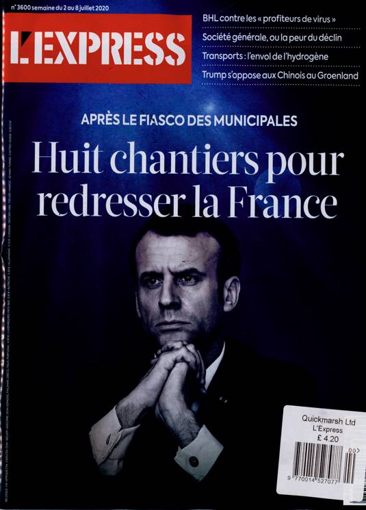 L Express Magazine Subscription | Buy at Newsstand.co.uk | French