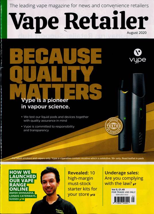 Vape Retailer Magazine Subscription | Buy at Newsstand.co.uk | Other Trade
