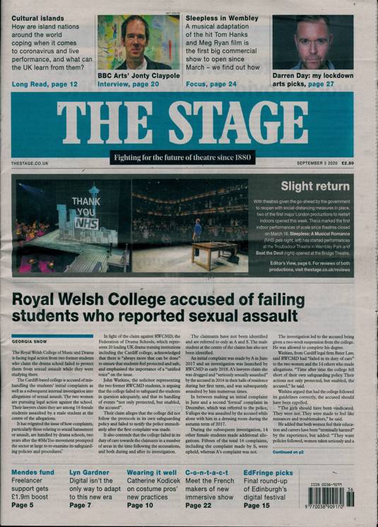 Stage Magazine Subscription | Buy at Newsstand.co.uk | Theatre & Dance