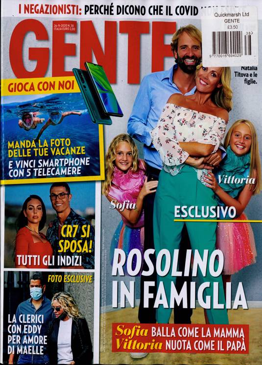Gente Magazine Subscription | Buy at Newsstand.co.uk | Italian