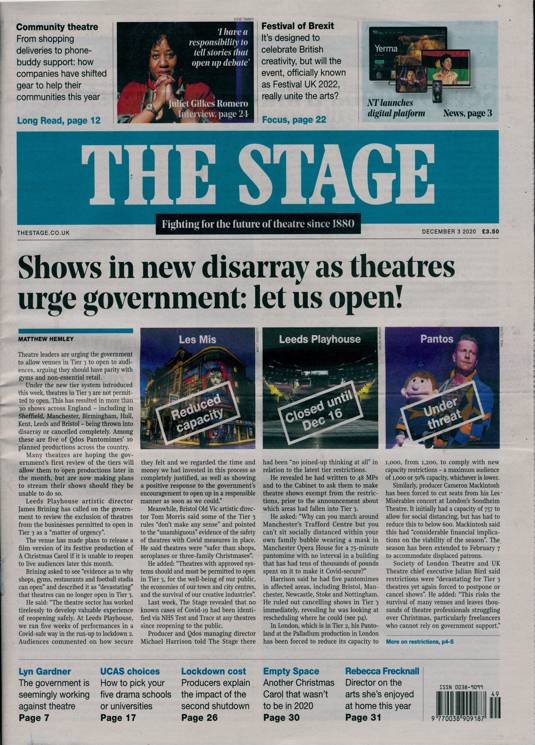 Stage Magazine Subscription | Buy at Newsstand.co.uk | Theatre & Dance