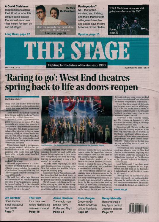 Stage Magazine Subscription | Buy at Newsstand.co.uk | Theatre & Dance