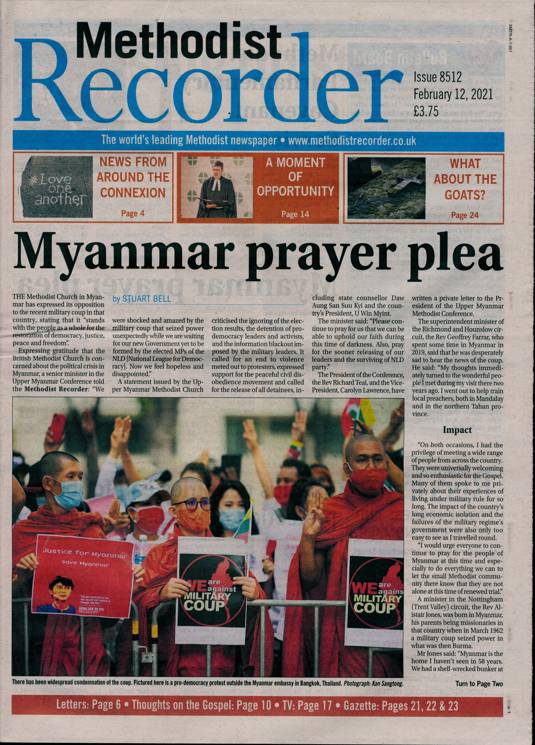 Methodist Recorder Magazine Subscription | Buy at Newsstand.co.uk ...