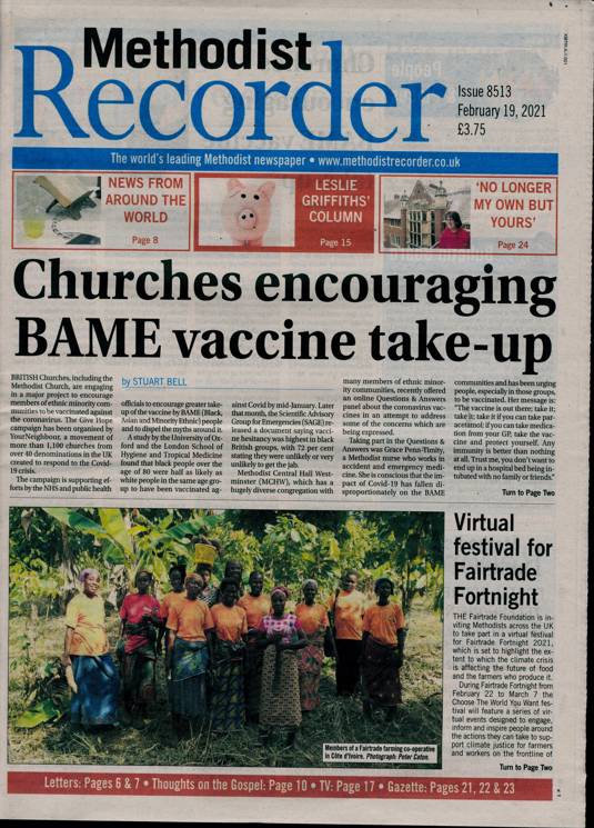 Methodist Recorder Magazine Subscription | Buy at Newsstand.co.uk ...