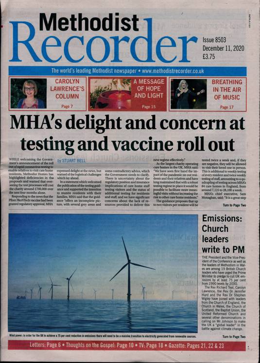 Methodist Recorder Magazine Subscription | Buy at Newsstand.co.uk ...
