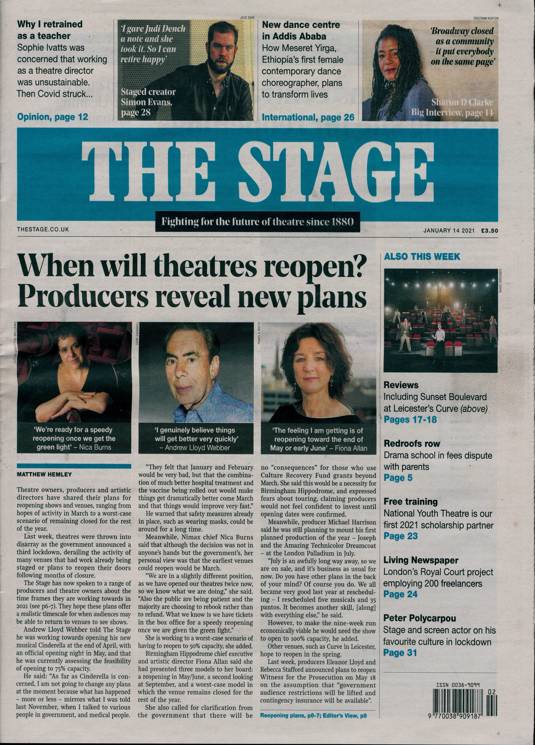 Stage Magazine Subscription | Buy at Newsstand.co.uk | Theatre & Dance