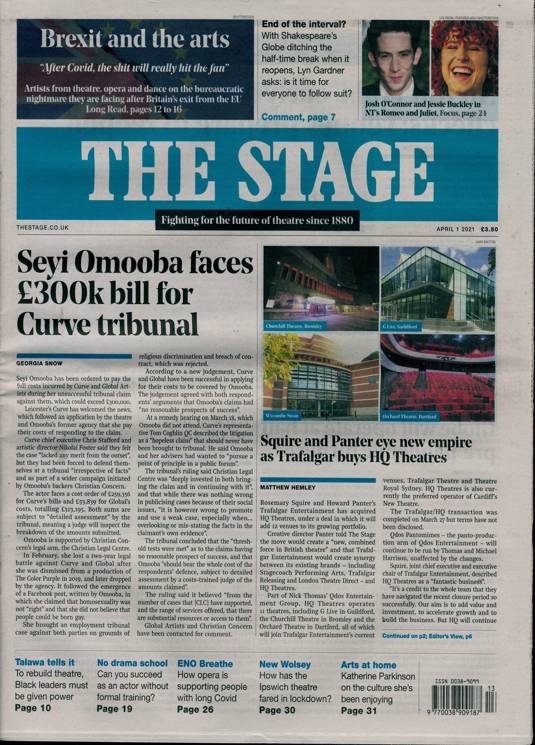 Stage Magazine Subscription | Buy at Newsstand.co.uk | Theatre & Dance