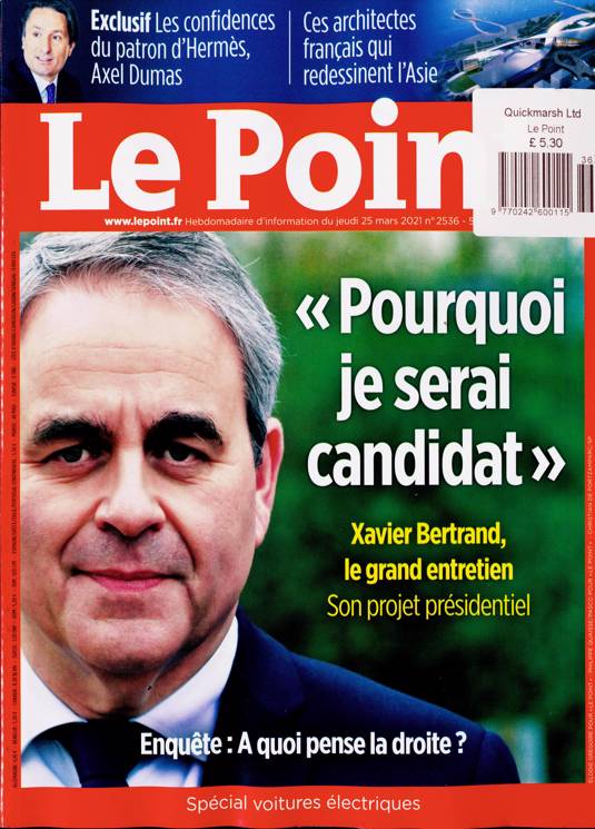 Le Point Magazine Subscription | Buy at Newsstand.co.uk | French