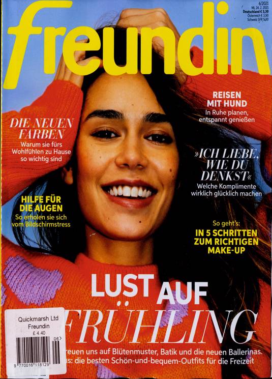 Freundin Magazine Subscription | Buy at Newsstand.co.uk | German