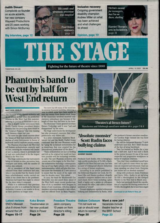 Stage Magazine Subscription | Buy at Newsstand.co.uk | Theatre & Dance
