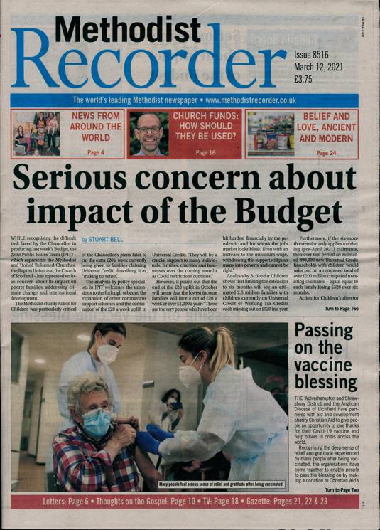 Methodist Recorder Magazine Subscription | Buy at Newsstand.co.uk ...