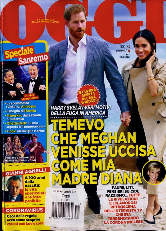 Oggi Magazine Subscription | Buy at Newsstand.co.uk | Italian