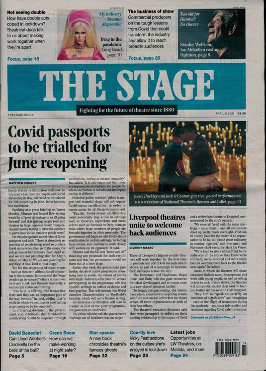 Stage Magazine Subscription | Buy at Newsstand.co.uk | Theatre & Dance