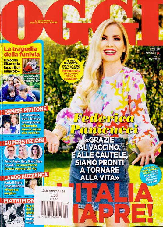 Oggi Magazine Subscription | Buy at Newsstand.co.uk | Italian