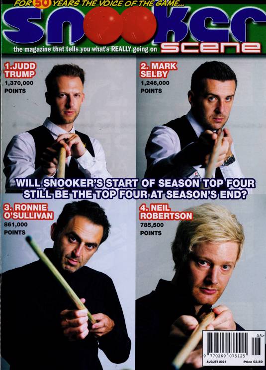 Snooker Scene Magazine Subscription | Buy at Newsstand.co.uk | Indoor ...