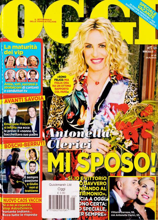 Oggi Magazine Subscription | Buy at Newsstand.co.uk | Italian