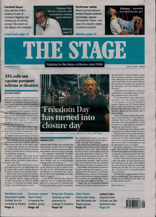 Stage Magazine Subscription | Buy at Newsstand.co.uk | Theatre & Dance