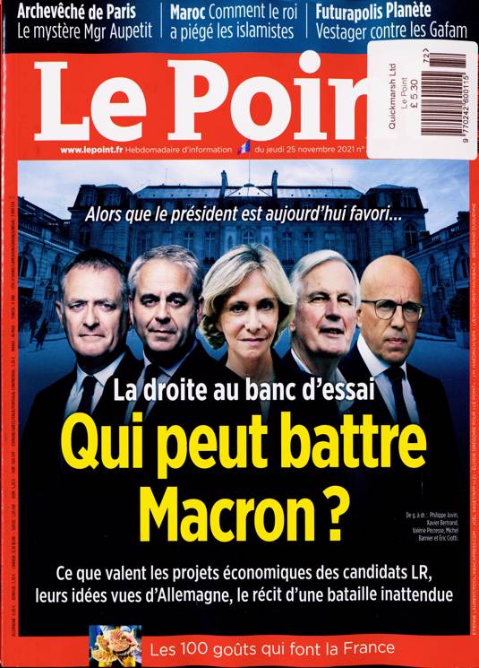 Le Point Magazine Subscription | Buy at Newsstand.co.uk | French
